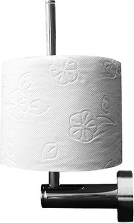 Duravit Ersatzrollenhalter D-Code, Toilettenpapierrollenhalter für 1 Rolle, Klopapierhalter Wandmontage, Chrom, 48x48x220 mm