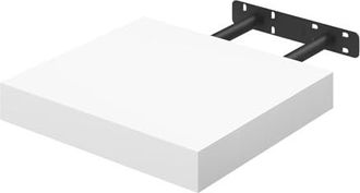 Woltu Étagère Murale, Étagère Flottante de CD, pour Salon, Cuisine, Chambre, Salle de Bain 25x22.9x3.8cm,Blanc RG9365ws