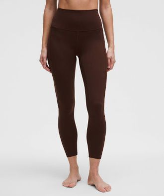 lululemon Align Hose mit hohem Bund und Taschen f&uuml;r Frauen - 64 cm - Gr&ouml;&szlig;e 10 in Lava Cake