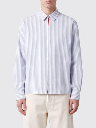 Jacquemus Chemise ray&eacute;e en coton avec fermeture zipp&eacute;e sur le devant