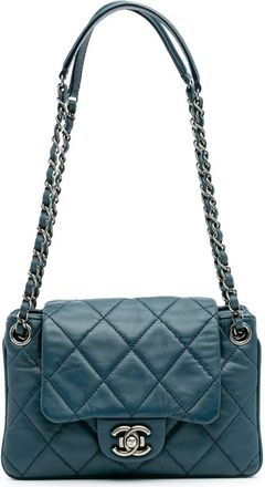 Chanel Hobo Bags - Quilted Lambskin Accordion Flap - Gr. unisize - in Blau - für Damen