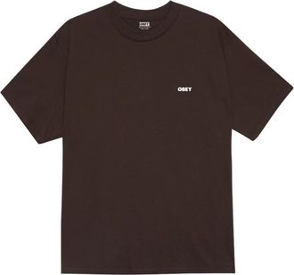 Obey Homme, Tops, Brun, Taille: L T-shirt ras du cou