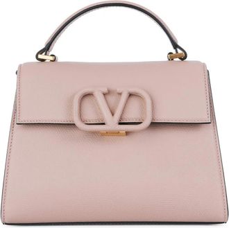 Valentino Garavani Hobo Bags - Structured Pink Leather Vsling Top Handle Bag - Gr. unisize - in Rosa - f&uuml;r Damen