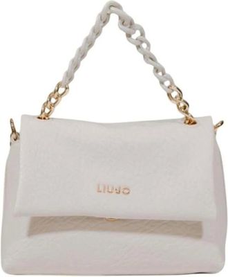 Liu Jo Femme, Sacs, Blanc, Taille: ONE Size Sac bandouli&egrave;re avec d&eacute;tail de cha&icirc;ne