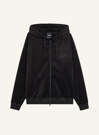 Yohji Yamamoto Y-3 Kapuzenjacke, Samtcord schwarz