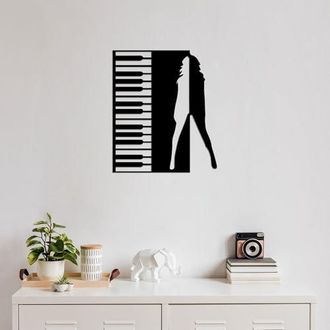 Hanah Home Stylish Black Decorative Metal Wall Accessory, 60 x 70 cm | 100% Metal, 1.5 mm Thickness | Perfect for Modern Home Decor & Unique Wall Art
