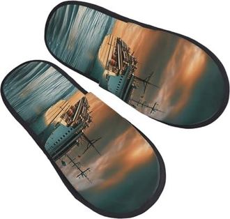 Generic Pantoufles Bateau De Croisière Doux Chaussons Confortable Chaussons Maison Pour Chambre De Camping DIntérieur M