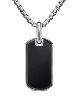 David Yurman étiquette Chevron en argent sterling (27 mm)