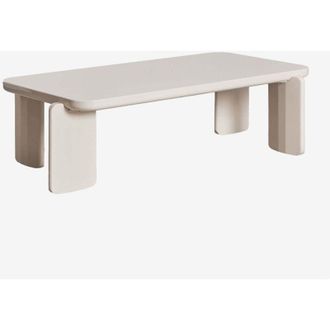Sklum Rechteckiger Couchtisch 120x60 cm aus MDF Ginebra Beige Tapioca