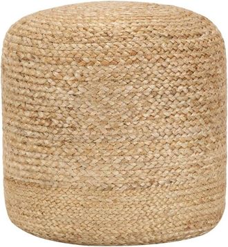 vidaXL Pouf fait à la main 40 x 45 cm Jute