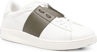 Valentino Garavani Leather Logo-Strap Sneaker - White