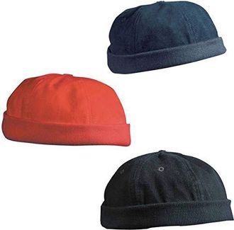 Myrtle Beach Lot de 3 Bonnets Marin Docker Velours MB022 Bleu Plage de Myrtle