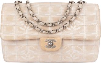 Chanel Crossbody Bags - Chanel Travel Line Monogram Single Flap Crossbody - Gr. unisize - in Beige - f&uuml;r Damen