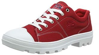 Skechers Femme Roadies-True Roots Baskets, Red Canvas/White Leather Trim Red, 39.5 EU