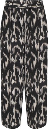 Only Damen Onlnova Life Elite Lesli Pant Hose, Black/AOP:590 Rough Animal, X-Small