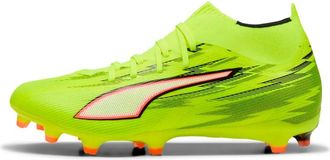 Puma Unisex Ultra 6 Match+ FG/AG Fu&szlig;ballschuh, Yellow Alert Black-Glowing Red-Lime Squeeze, 45.5 EU, Yellow Alert PUMA Schwarz Leuchtend rot Lime Squeeze, 