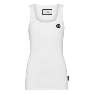 Philipp Plein Tank Top Hexagon - - Tops - Damen - Wei&szlig; - L