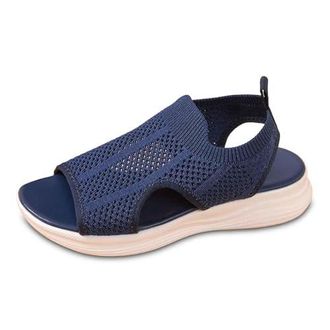Generic Sandales Femme &eacute;t&eacute; Confortable Orthop&eacute;dique Bout Ouvert Chaussures D&eacute;Contract&eacute;Es Respirantes Antid&eacute;rapant Sandales de Plage Leger Boho Platform Sandal