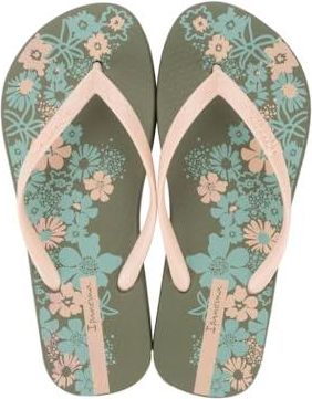 Ipanema Classica Happy XII Fem, Tongs pour femme, Vert/beige, 37 EU