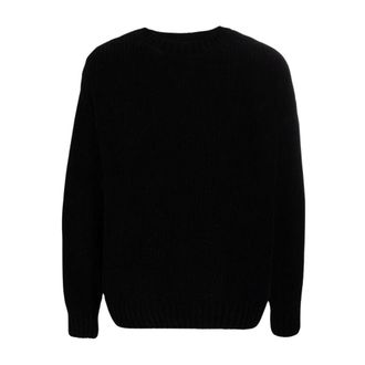 BONSAI Kn001 Rundhals-Pullover - - Knitwear - Herren - Schwarzk - M