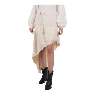 J.W.Anderson Asymmetrischer Rock mit Paneelen - - Skirts - Damen - Wei&szlig; - 2XS