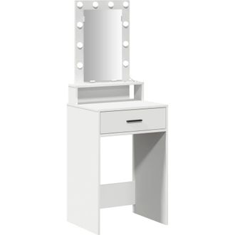vidaXL Table de Toilette Blanc 50 x 41 x 140 cm Bois ding&eacute;nierie Vidaxl