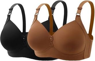 Generic Lingerie forte force de soutien pour femme, bretelles r&eacute;glables, couverture compl&egrave;te, soutien-gorge confortable sans armature, soutien-gorge sans arma