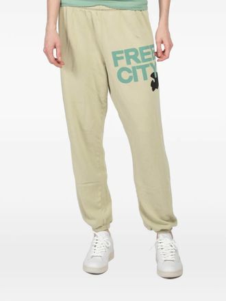 Freecity large graphic track pants - Tons neutres