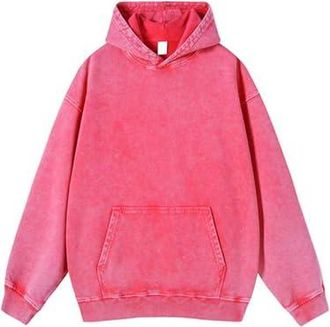 Generic Sweat &agrave; capuche pour homme - Pull de transition - Coupe droite - T-shirt dext&eacute;rieur - Tissu denim - Pull &agrave; manches longues - Pull basique - Sweat doux