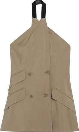 Max Mara Femme, Tops, Beige, Taille: 38 FR Nuraghe Halterneck Top