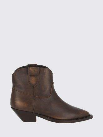 Via Roma 15 Bottines texanes en cuir vieilli &agrave; talon bas