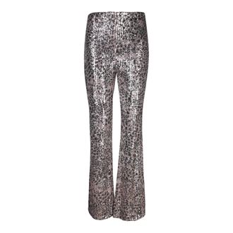 Liu Jo Paillettenbesetzte Hose mit geradem Bein - - Trousers - Damen - Grau - S