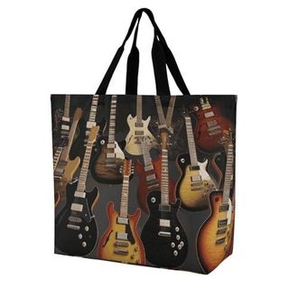 Generic Guitares Sac Courses R&eacute;utilisable Tote Bag D&eacute;contract&eacute; Sac Fourre-Tout Pour Travail Voyage Shopping