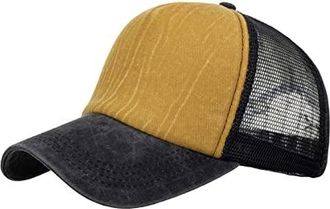 Generic Lessive Casquettes Ext&eacute;rieur Couleur Respirant Plage Casquette de Baseball Chapeau Camionneur Casquettes, jaune, taille unique