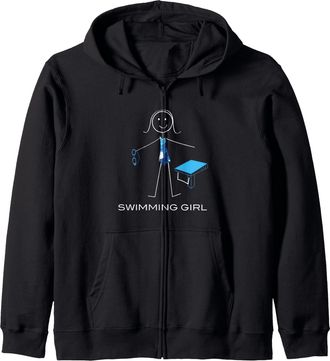 Whyitsme Design Lustige Frauen Schwimmen, Schwimmen, M&auml;dchen Schwimmer Kapuzenjacke