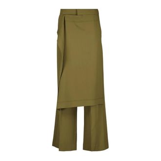 Ami Weite Bein Khaki Hose - - Trousers - Damen - Gr&uuml;n - XS