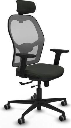 Piqueras y Crespo Ergonomischer Stuhl mit 2D-Armen, h&ouml;henverstellbarer Lendenwirbelst&uuml;tze und h&ouml;henverstellbarem Kopfteil, Neigungs- und Neigungsverstellung, ausgestatt