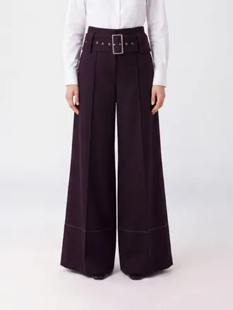 Liviana Conti Pantalon &eacute;vas&eacute; Chris taille haute en m&eacute;lange de cachemire