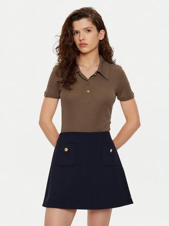 Tommy Hilfiger Poloshirt WW0WW44446 Braun Slim Fit