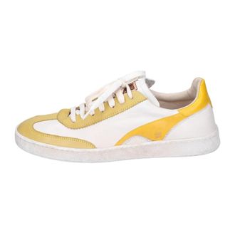 Moma Vintage Leder-Sneakers - - Shoes - Damen - Gelb - 37 EU