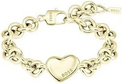 BOSS Jewelry Bracelet en Chaîne pour Femme Collection HONEY LOVE en Or Jaune avec une Charm Coeur - 1580639