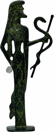 Generic Asklepius griechischer Gott der Medizin und Heilung echte Bronze Metallkunst Statue