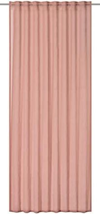 Elbersdrucke Gardine mit verdeckten Schlaufen Air 14 rosa halbtransparent 255x140cm 201838 Vorhang für das Wohnzimmer Schlafzimmer Küche Flur Kinderzimmer