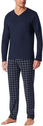 Schiesser Fine Interlock Ensemble de Pijama, Bleu Minuit_183174, 56 Homme