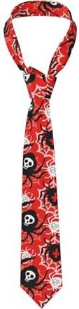 Generic Cravates Homme Spider Funky Grunge Moderne Urbain Rouge Confortable Tie R&eacute;glable Cravate Pour Accessoires F&ecirc;te &Eacute;v&eacute;nements