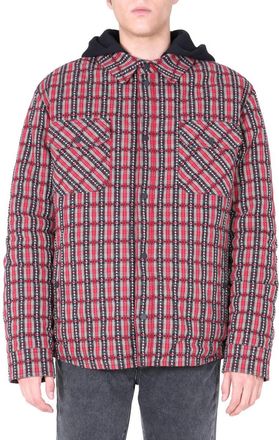 Off-white Detachable Cotton Padded Padded Shirt - Red