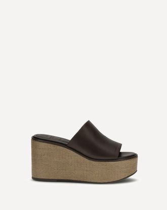 Brunello Cucinelli Leather wedge Sandals Female 41