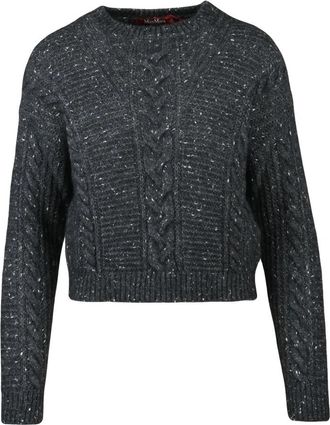 Max Mara Crasso Girocollo - - Knitwear - Damen - Grau - M