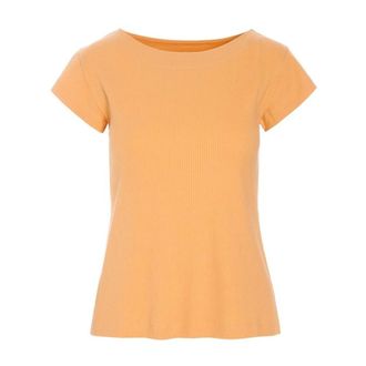 Bitte Kai Rand T-Shirt aus Rippstrick - - Tops - Damen - Orange - XL