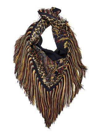 Etro Womens Scarf White Silk Scarfs